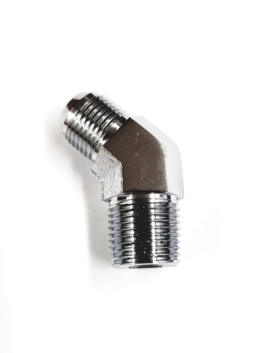 2503 JIC Male-NPTF Male Pipe 45° – Hi-low Custom Hydraulics